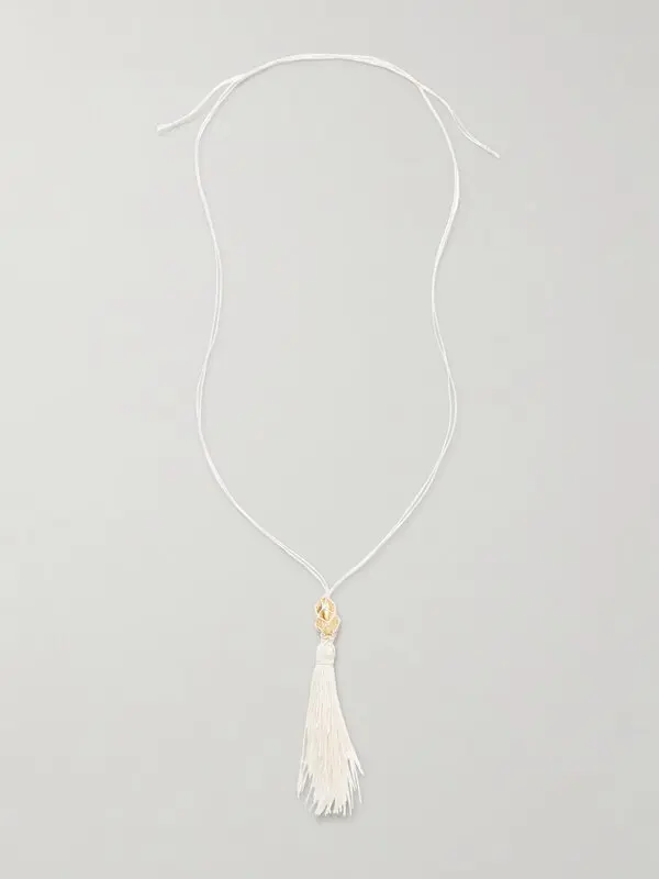 ALIGHIERI Melody Cord And Gold-plated Necklace - Neutrals