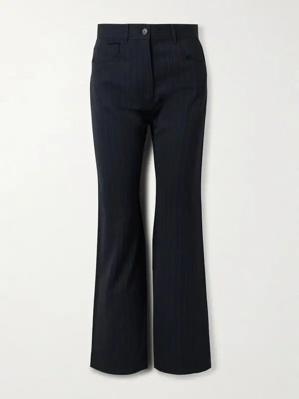 Acne Studios Pinstriped Crepe Straight-leg Trousers