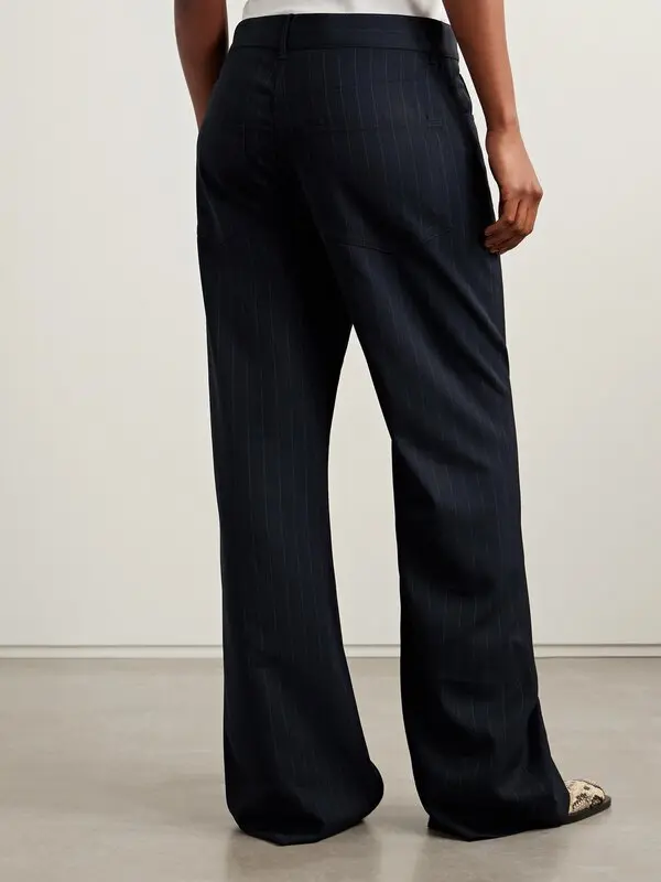 Acne Studios Pinstriped Crepe Straight-leg Trousers