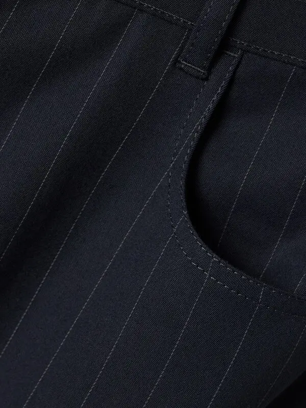Acne Studios Pinstriped Crepe Straight-leg Trousers