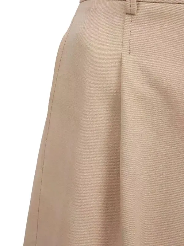 BOSS Pleated Shorts With Cuffed Hem