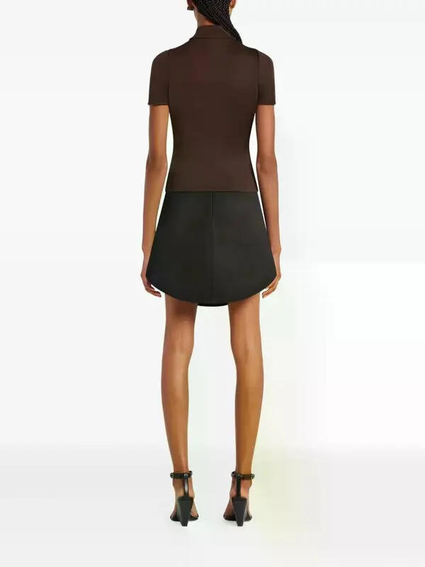 COURREGES Zippered Short-sleeve Top