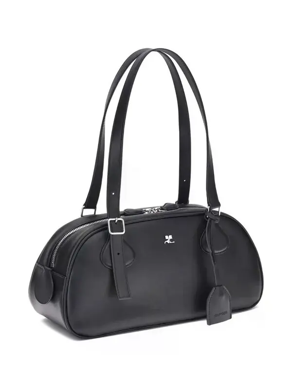 COURREGES Medium Friday Curved Tote Bag - Black