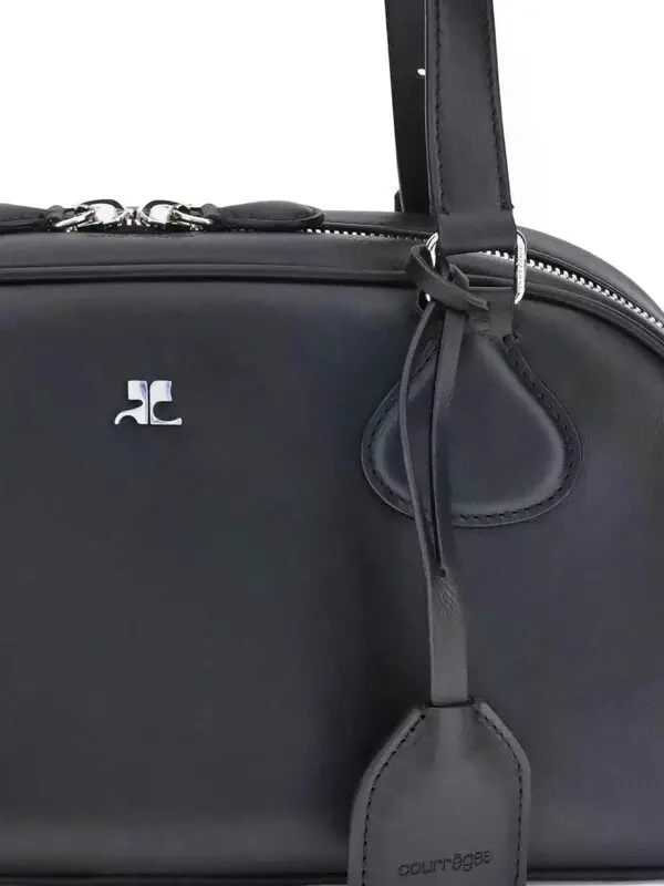 COURREGES Medium Friday Curved Tote Bag - Black