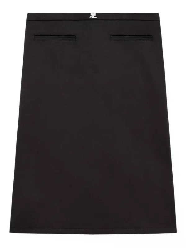 COURREGES Tailored High-waisted Skirt - Black