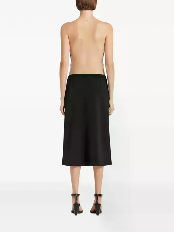 COURREGES Tailored High-waisted Skirt - Black