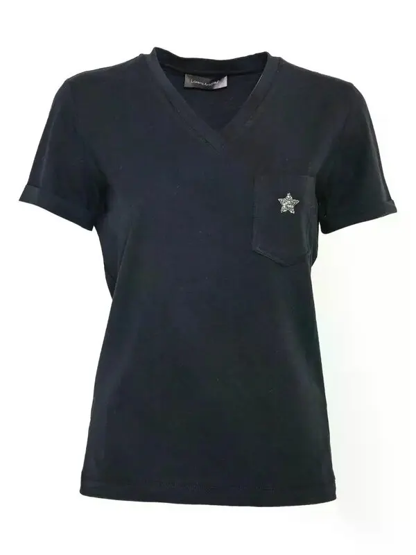 Lorena Antoniazzi Libra Star-embellished T-shirt - Black