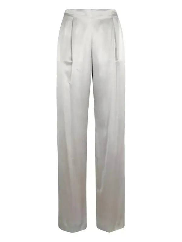Alberta Ferretti Pleated Straight-leg Trousers