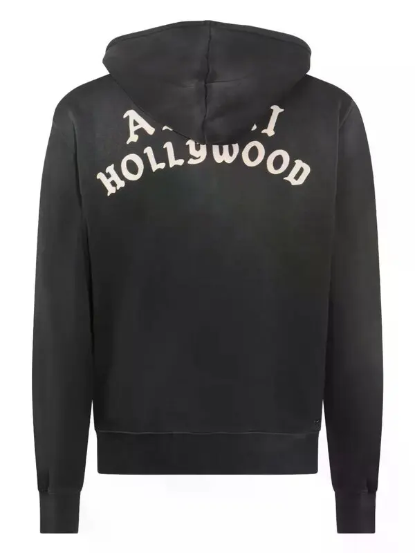 Amiri Embellished Zip-up Hoodie - Black