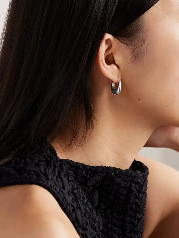 SOPHIE BUHAI Small Etruscan Hoop Earrings - Silver