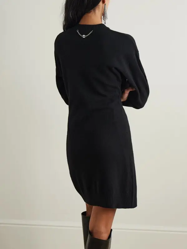 Rabanne Layered Wool And Cashmere-blend Mini Dress