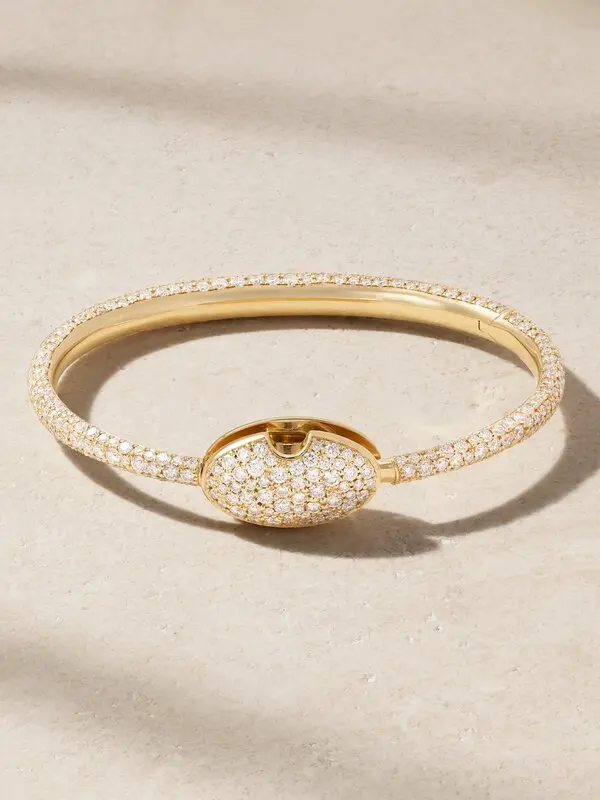 MARLA AARON Allstone Oval Musgrave 18-karat Diamond Bracelet - Gold