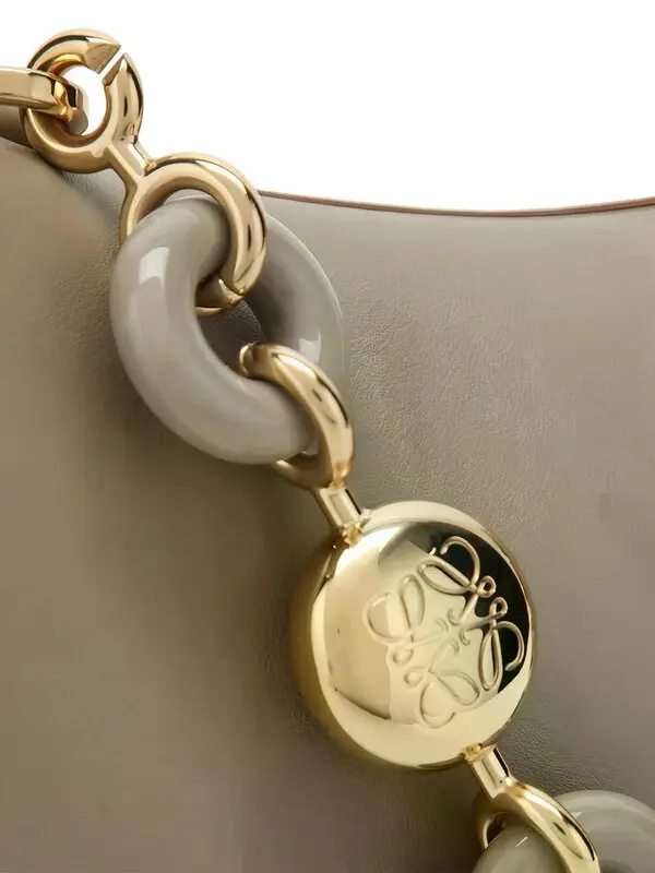 Loewe Ola Chain-embellished Flap Shoulder Bag - Neutrals