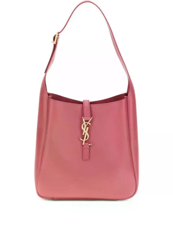 Saint Laurent Leather Shoulder Bag With Logo - Pink