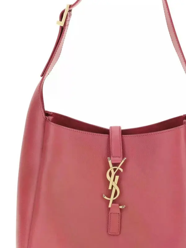 Saint Laurent Leather Shoulder Bag With Logo - Pink