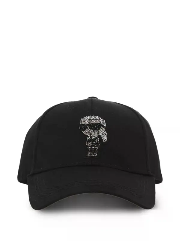 Karl Lagerfeld Crystal-embellished Baseball Cap - Black
