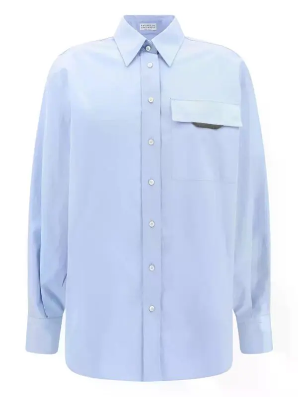 Brunello Cucinelli Jewel-embellished Pocket Shirt