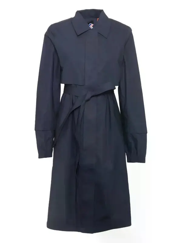 K-WAY Jesy Belted Trench Coat - Blue