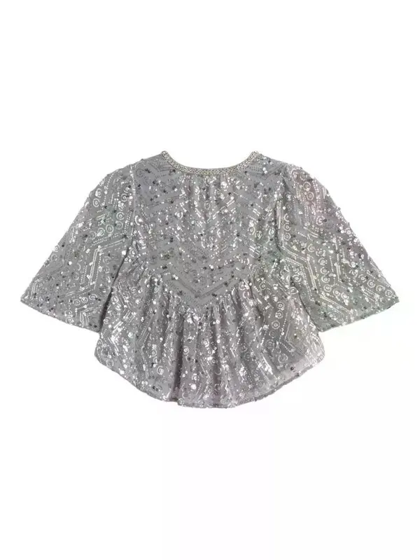 Ba&sh Cara Sequin-embellished Top - Grey