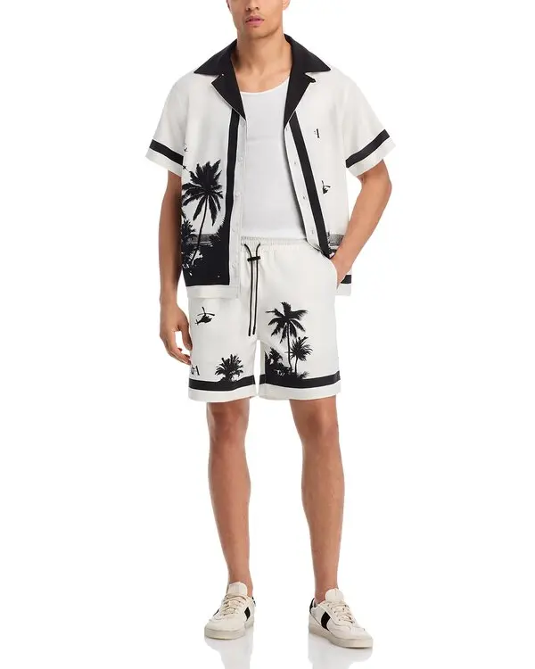 RtA Regular Fit Graphic Print Logo Shorts