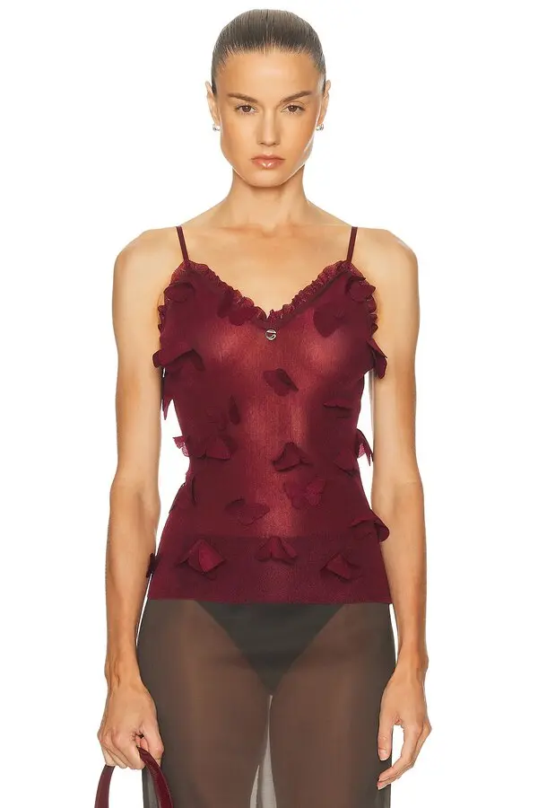 Coperni Butterflies Techno Top - Red