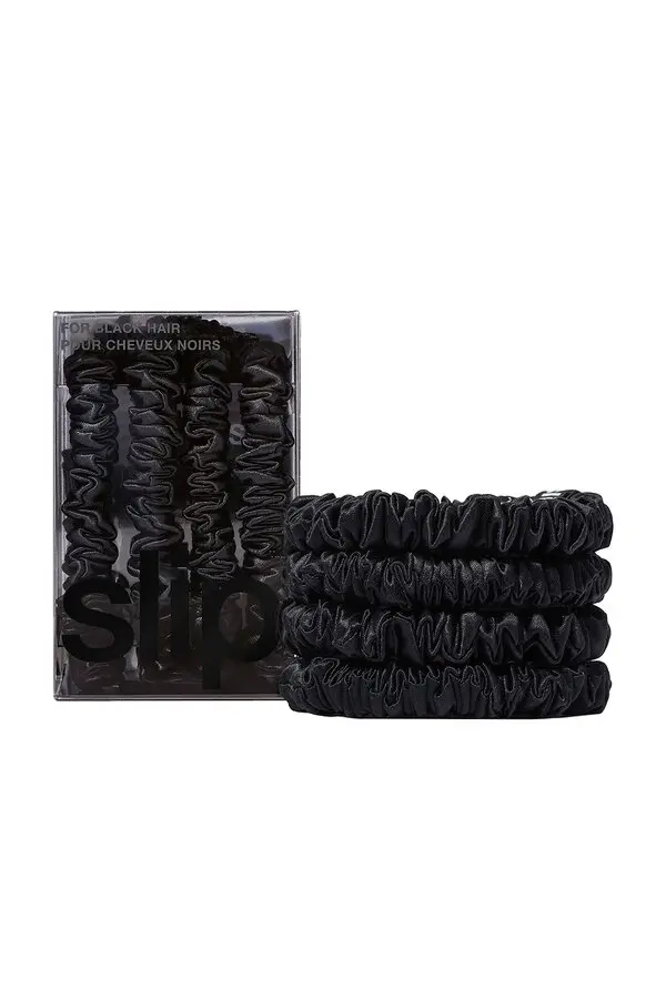 Slip Skinny Scrunchies 4 Pack - Black