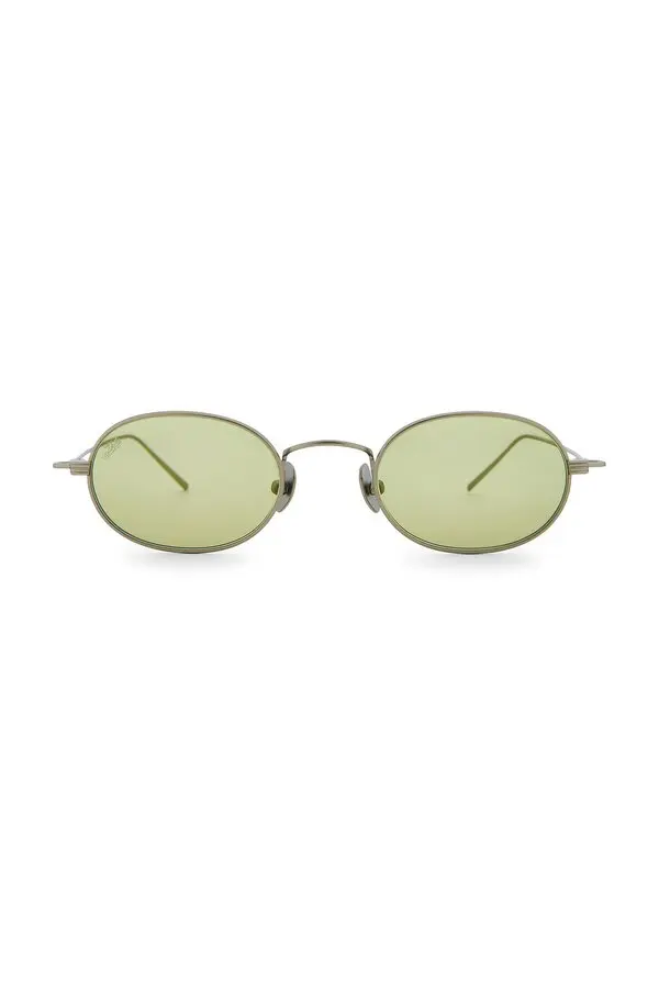 AKILA Rio Sunglasses - Matte Silver & Lt Green
