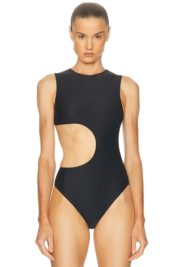 Alaïa Cutout One Piece Swimsuit - Noir Alaia