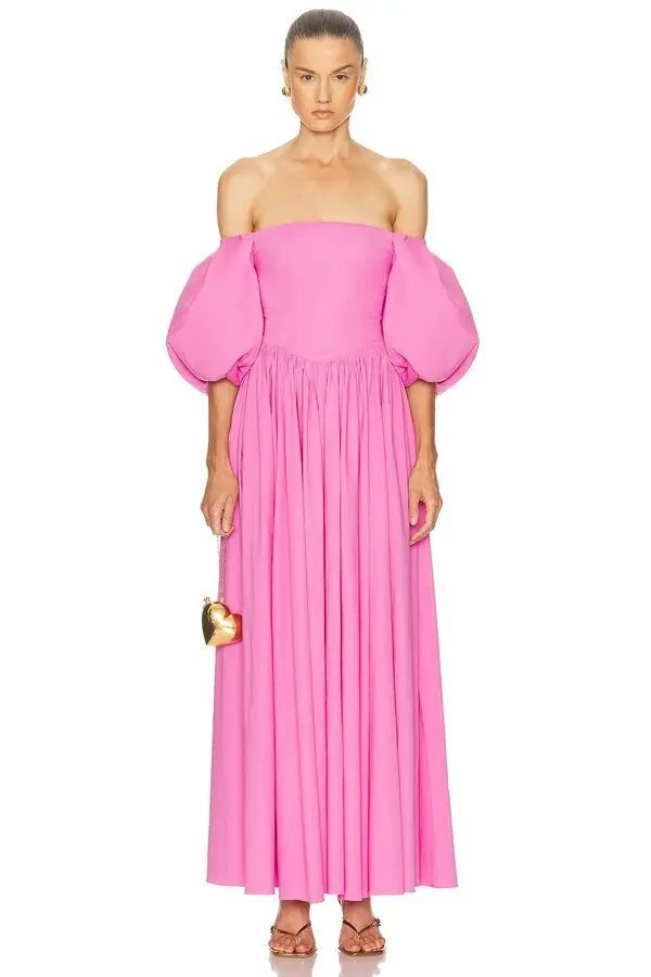 Caroline Constas Christina Gown - Flamingo