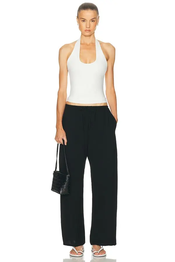 EAVES Simeon Halter Top - White