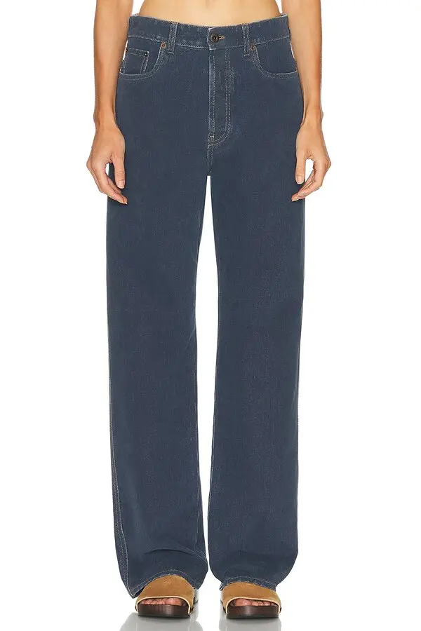 Miu Miu Wide Leg Denim - Bleu