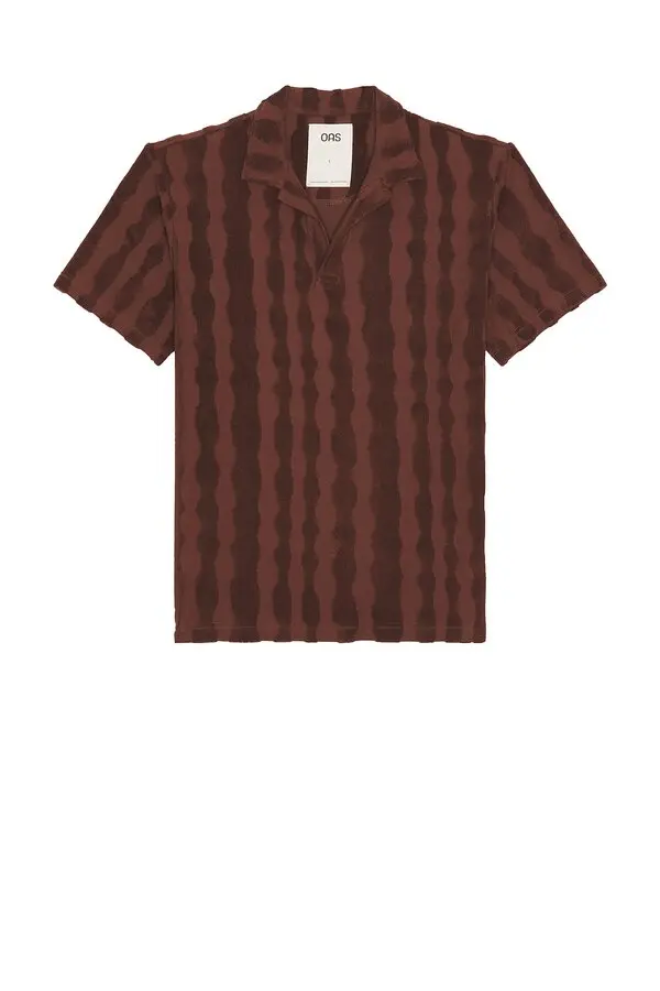 Oas Totem Polo Terry Shirt In Red - Brown