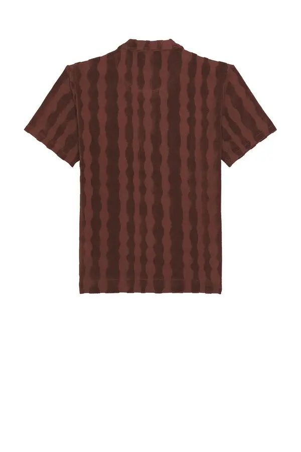Oas Totem Polo Terry Shirt In Red - Brown
