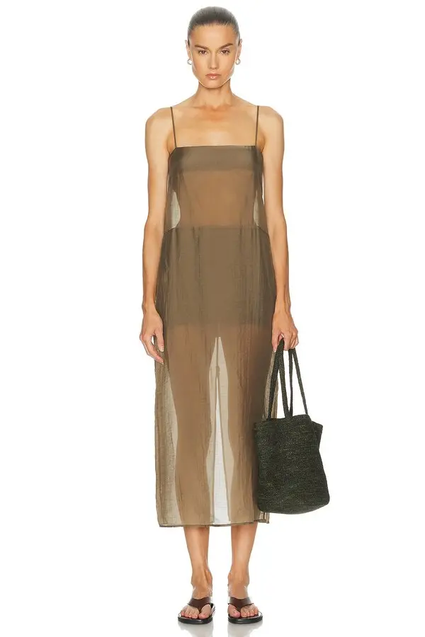EAVES X Coco Ettore Maxi Dress - Dark Khaki