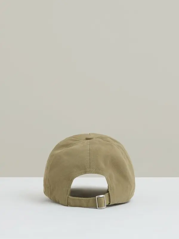 REISS Brava Sunset-embroidered Cap - Washed Sage