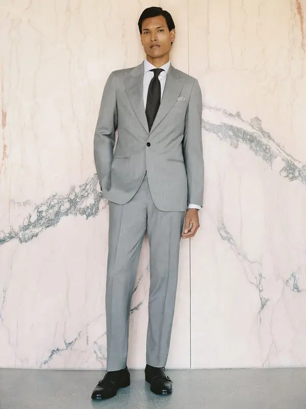 REISS Inspire Wool Tailored-fit Suit Trousers - Mid Grey