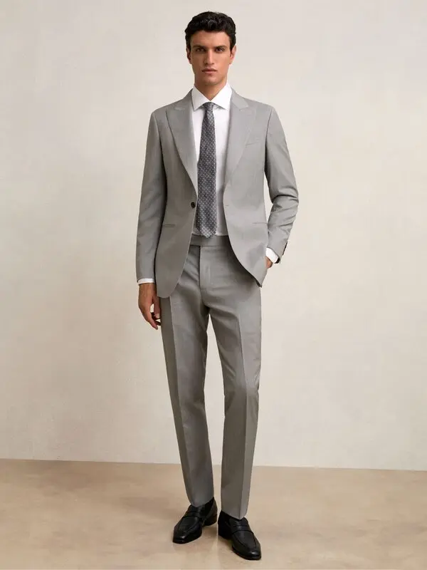 REISS Inspire Wool Tailored-fit Suit Trousers - Mid Grey