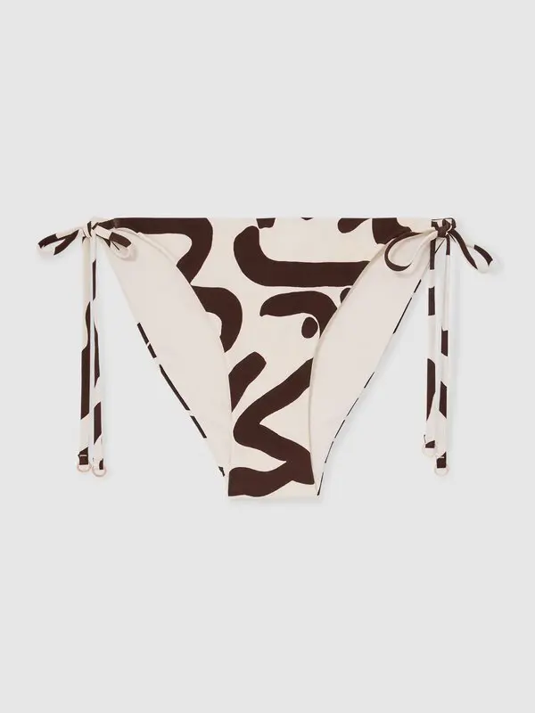 REISS Wynne Printed Bikini Bottom