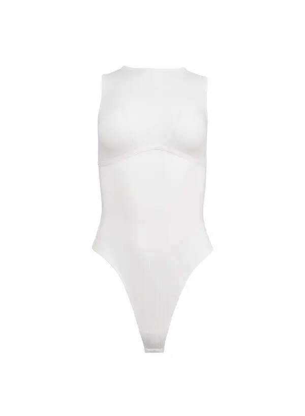 FLEUR DU MAL Hourglass Rib Bodysuit - Ivory