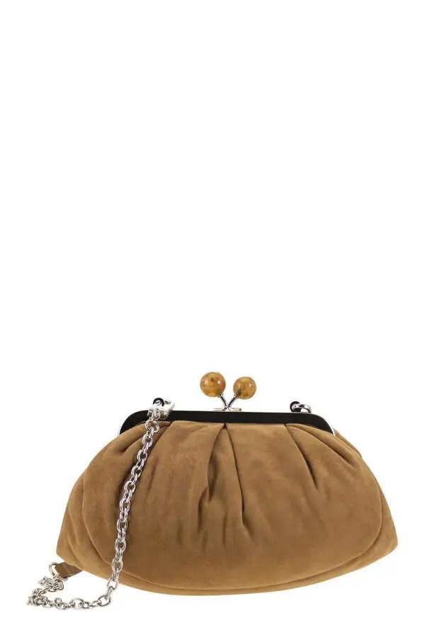 Max Mara Valois Pasticcino Small Bag In Suede - Brown