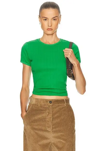 LESET Pointelle Slim Fit Tee