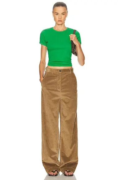 LESET Pointelle Slim Fit Tee