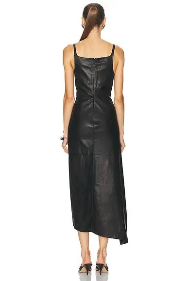 Rabanne Leather Midi Dress