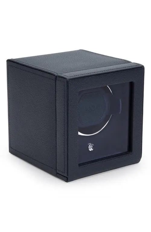 Wolf Cub Single Watch Winder With Cover - Navy