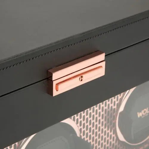 Wolf Axis Triple Watch Winder With Storage - Copper