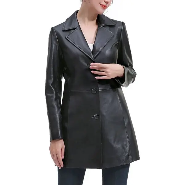 KIMI + KAI Rylee Leather Walking Coat