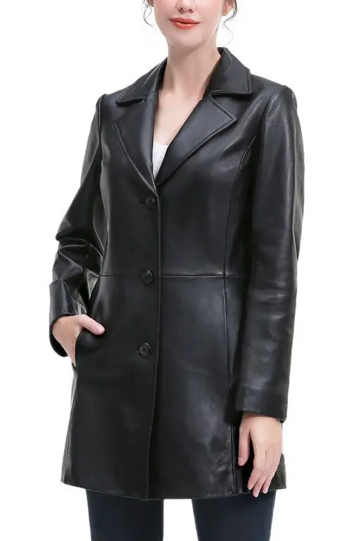 KIMI + KAI Rylee Leather Walking Coat