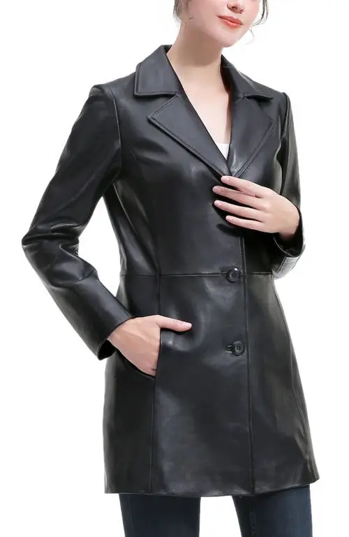 KIMI + KAI Rylee Leather Walking Coat