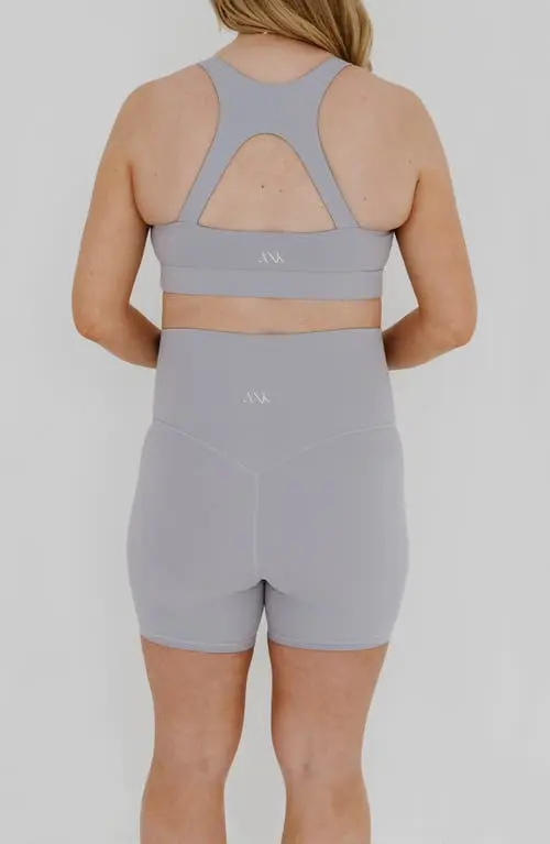 AXK Maternity Bike Shorts With High Waistband - Light Grey