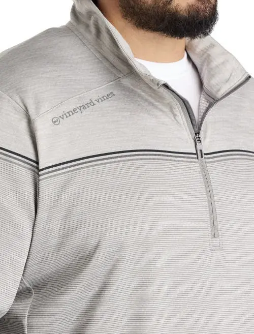 Vineyard Vines Big & Tall Sankaty Stripe 1/4-zip Pullover